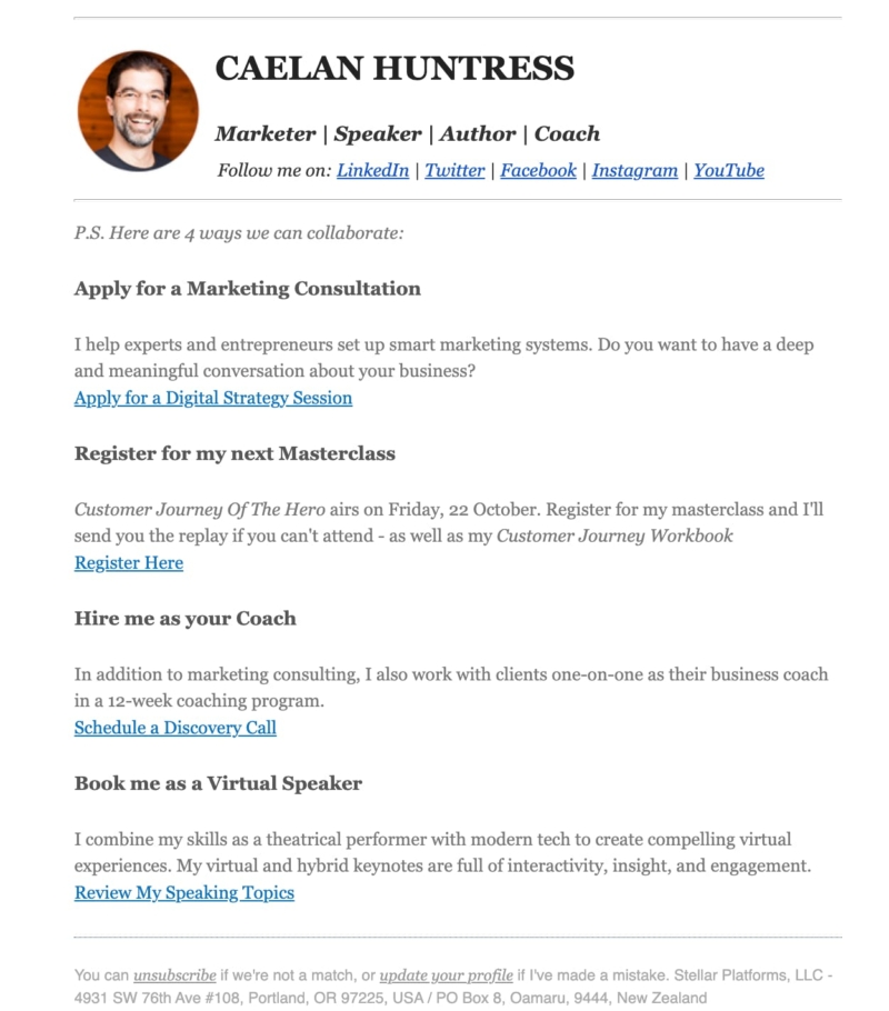 4 Signature Styles for Newsletters and Emails – CAELAN HUNTRESS